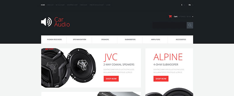 15 Quality Ecommerce Templates & Themes for Car Audio Online Stores ...