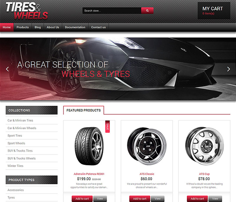 15+ Best Ecommerce Templates for Wheels and Tires Websites | Ecommerce ...