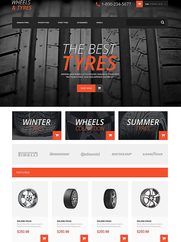 15+ Best Ecommerce Templates for Wheels and Tires Websites | Ecommerce ...