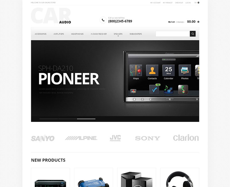 15 Quality Ecommerce Templates & Themes for Car Audio Online Stores ...
