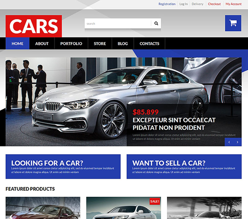 10+ Professional Ecommerce Templates & Themes for Online Car Dealers ...