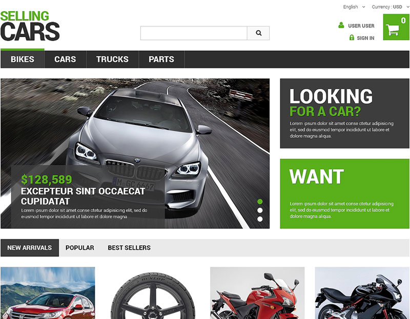10+ Professional Ecommerce Templates & Themes for Online Car Dealers ...