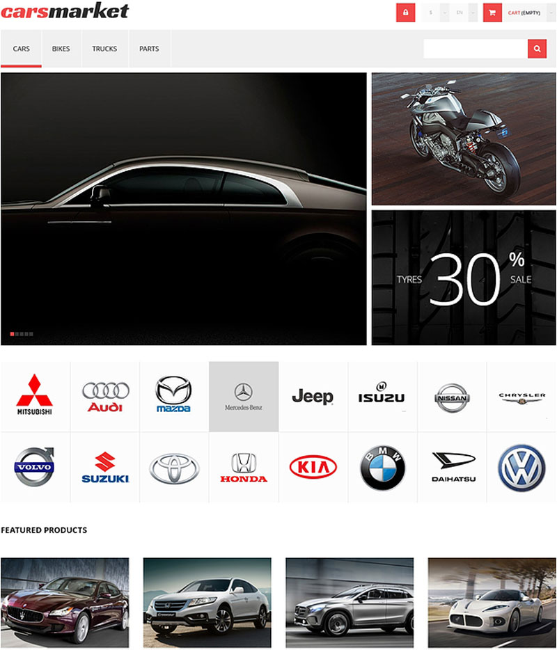 10+ Professional Ecommerce Templates & Themes for Online Car Dealers ...