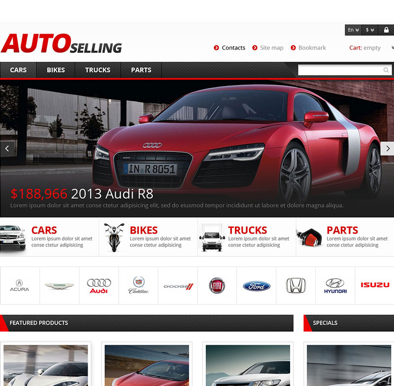 10+ Professional Ecommerce Templates & Themes for Online Car Dealers ...