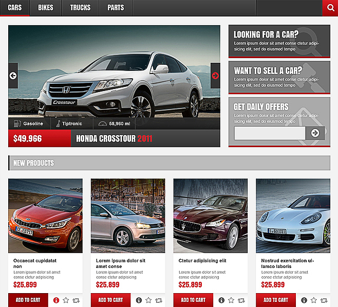 10+ Professional Ecommerce Templates & Themes for Online Car Dealers ...
