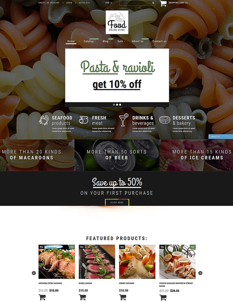 15 New Ecommerce Templates & Themes for Foods & Beverages Websites ...
