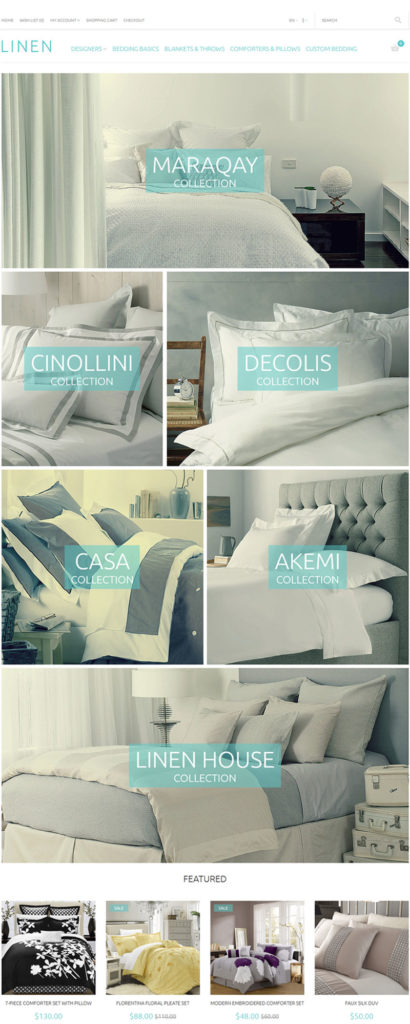 Ecommerce Templates & Themes for Online Linen Stores – 2018 | Ecommerce ...