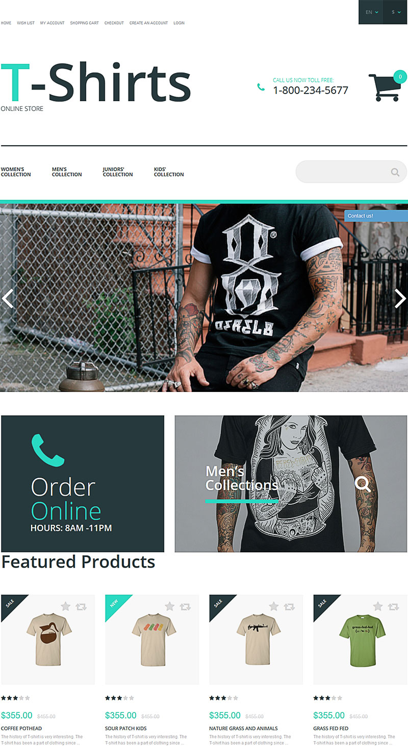 18 Finest Ecommerce Templates And Themes For Online T Shirts Stores 