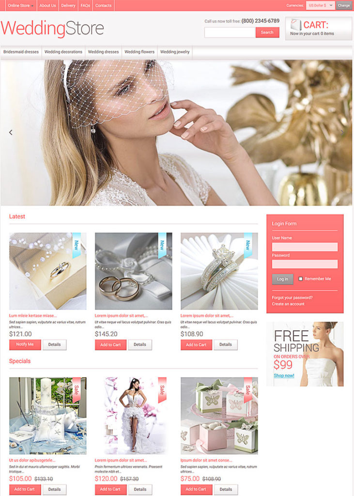20 High Quality Ecommerce Templates and Themes for Online Bridal and ...